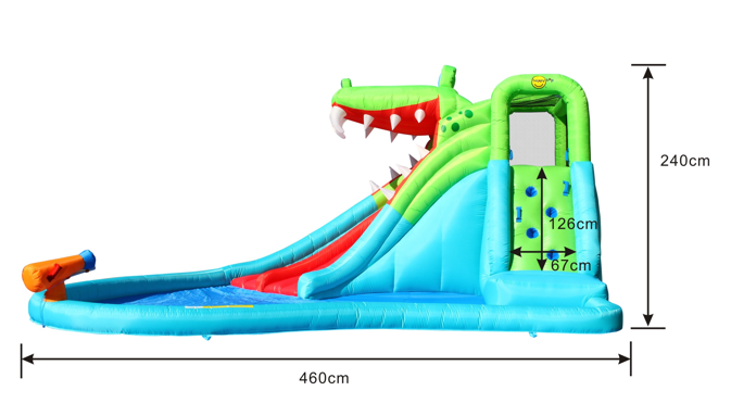 Crocodile Double Slide Fun Park | Waterslide | Happy Hop – Happy Hop Kids
